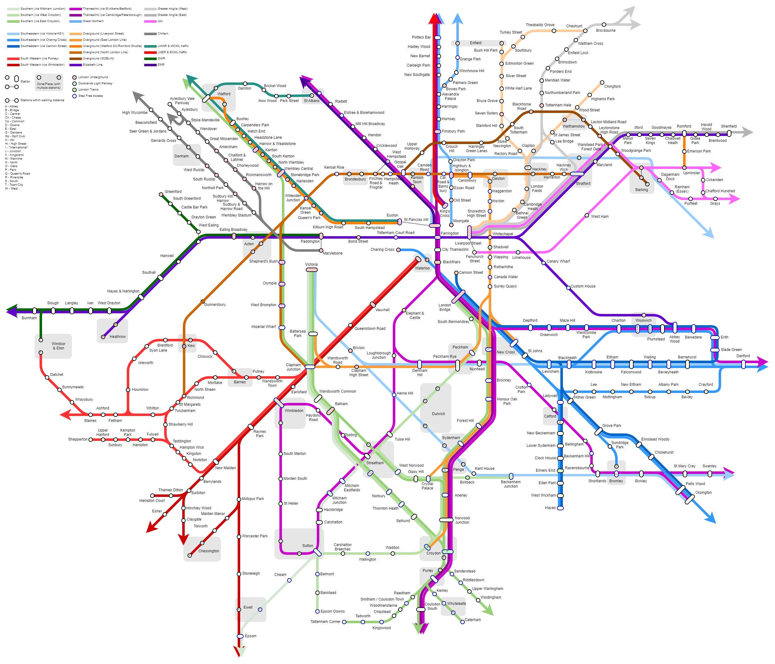 London Train Map Explore Routes and Stations